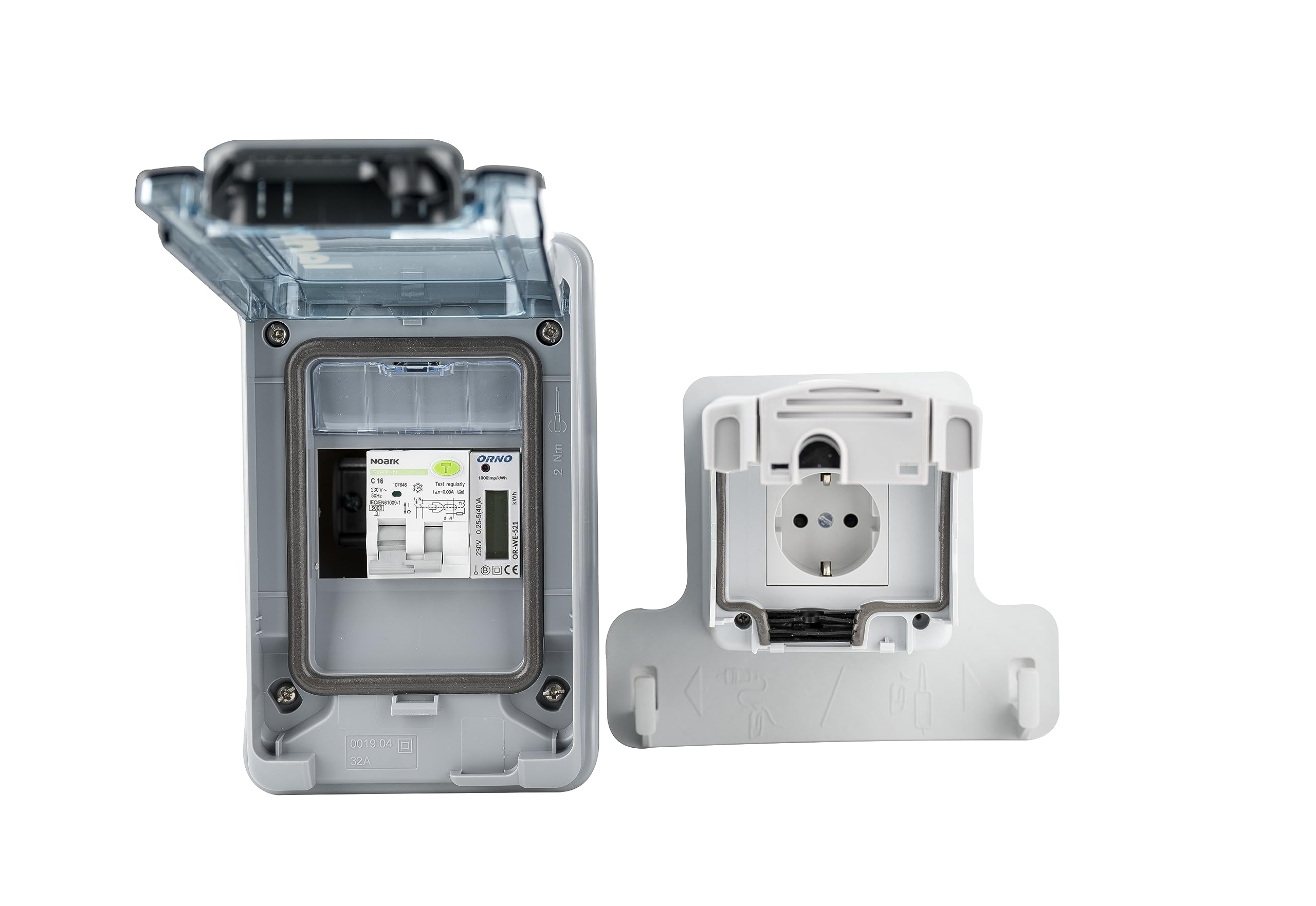 Steckdose für Elektroautos, Ladesystem mit LCD Digitale Stromzähler un